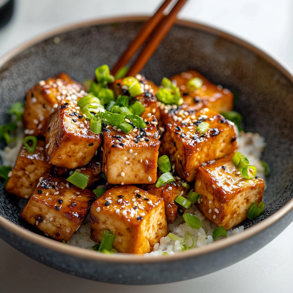 Crispy Garlic Tofu Stir-Fry